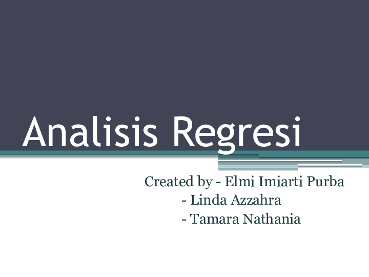 (PPT) Analisis regresi dan korelasi