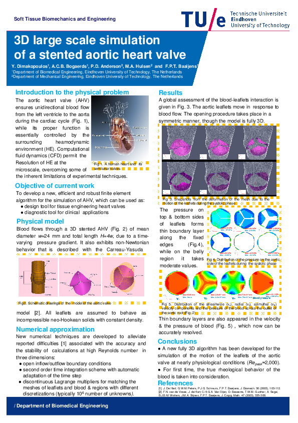 (PDF) 3D large scale simulation of a stented aortic heart valve