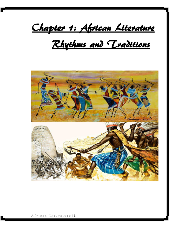 (PDF) Chapter 1: African Literature Rhythms and Traditions