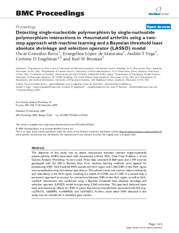 (PDF) Detecting single-nucleotide polymorphism by single-nucleotide polymorphism interactions in ...