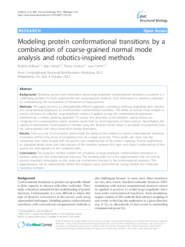 (PDF) Modeling protein conformational transitions by a combination of coarse-grained normal mode ...