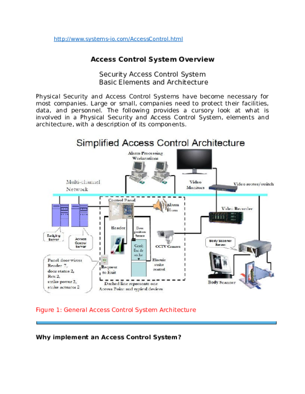 (DOC) Access control system for cis | Larry Dunlap - Academia.edu