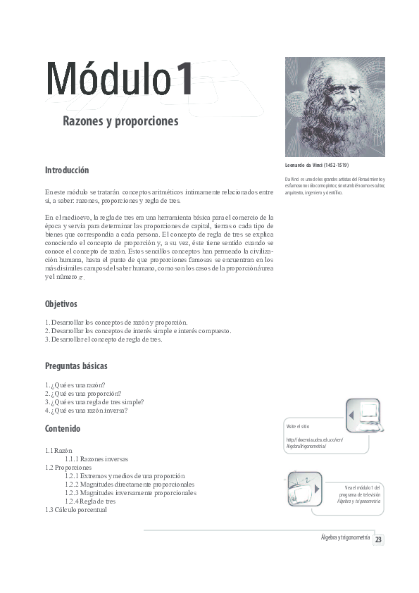 (PDF) Razones y proporciones
