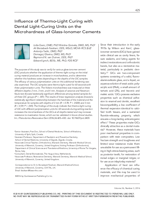 Influence of Thermo-Light Curing with Dental Light-Curing Units on the ...