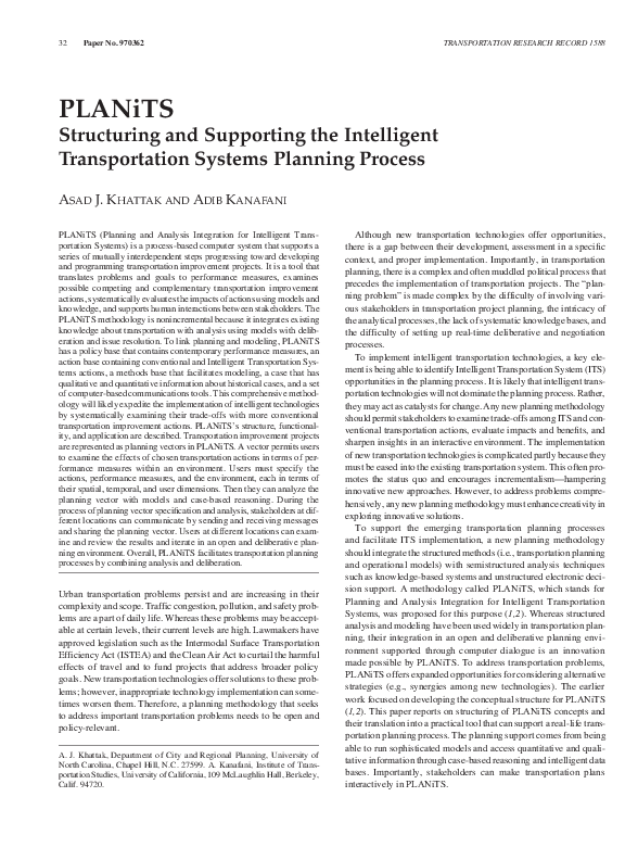 (PDF) PLANiTS: Structuring and Supporting the Intelligent ...