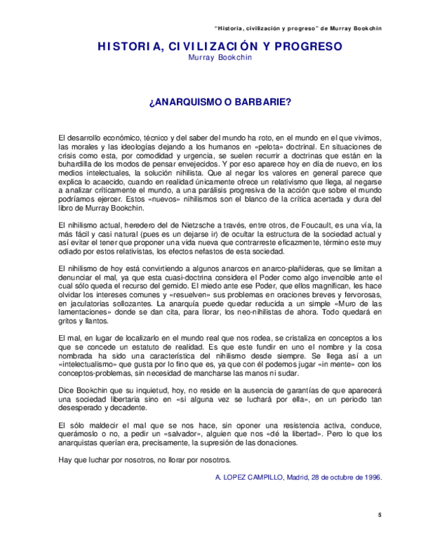 (PDF) Historia, civilización y progreso