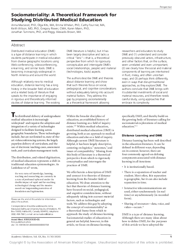 (PDF) Sociomateriality: A Theoretical Framework for Studying ...