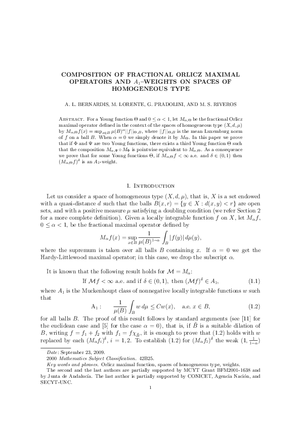 Pdf Composition Of Fractional Orlicz Maximal Operators And A 1