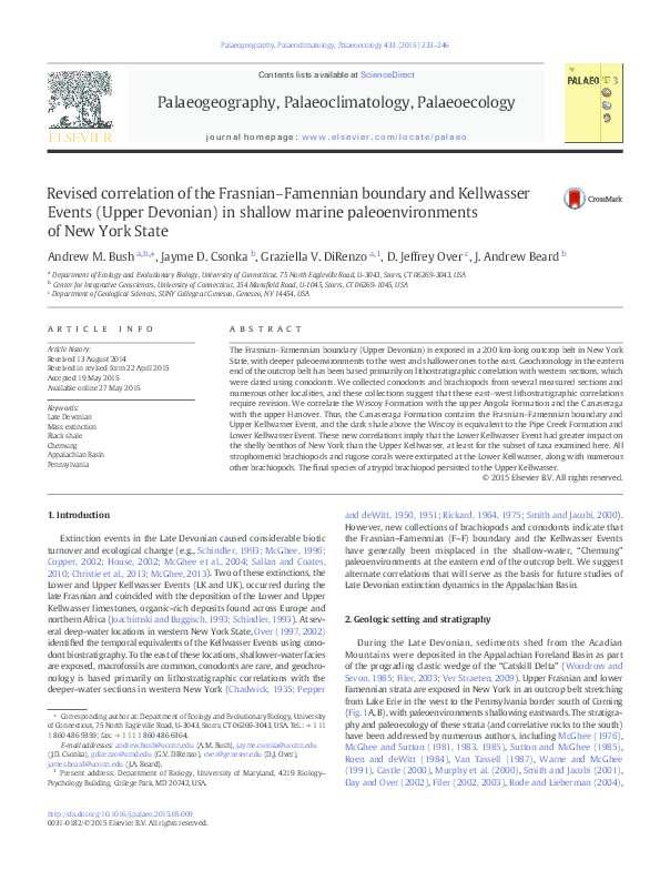 (PDF) Revised correlation of the Frasnian–Famennian boundary and ...