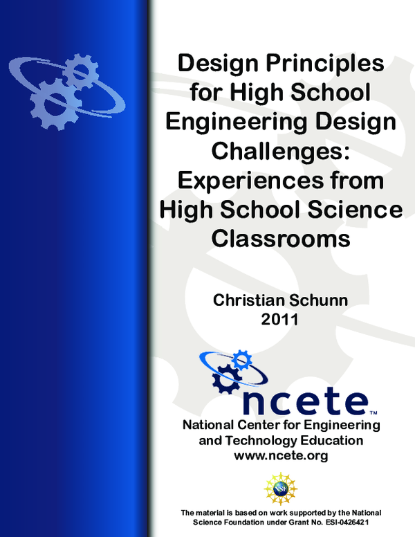 (PDF) Design principles for high school engineering design challenges ...