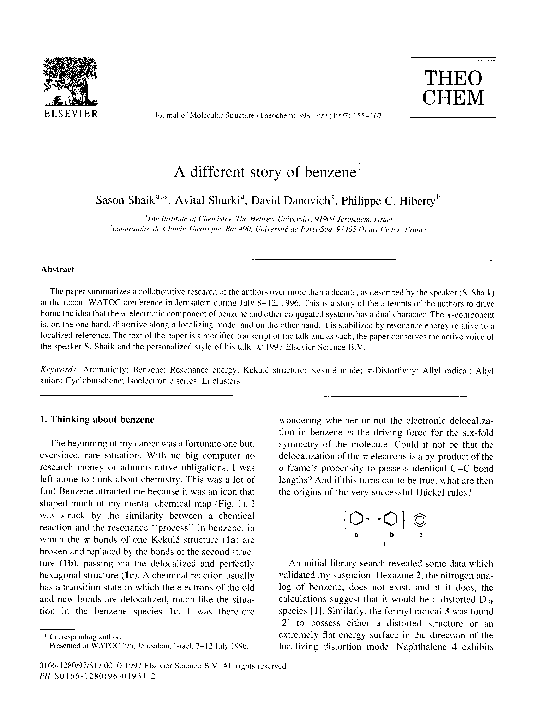 (PDF) A different story of benzene