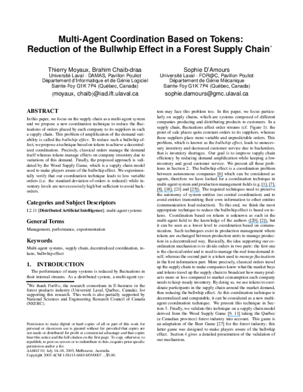 (PDF) Multi-Agent coordination based on tokens