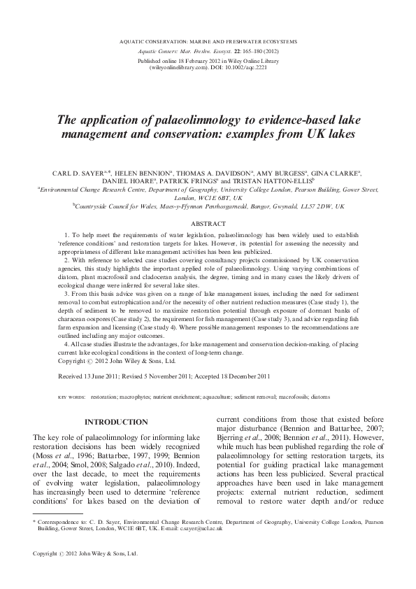 (PDF) CONSERVATION ADVISORY SCIENCE NOTES Management options for dwarf ...