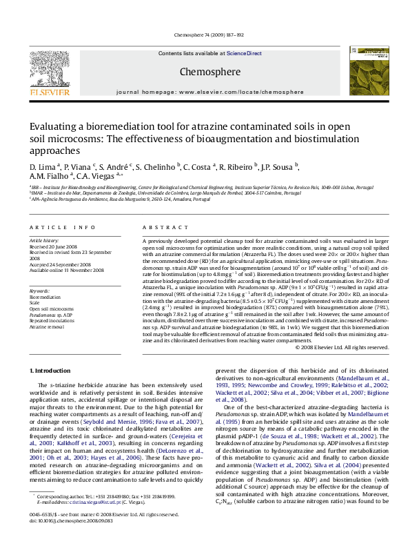 (PDF) Evaluating a bioremediation tool for atrazine contaminated soils in open soil microcosms ...