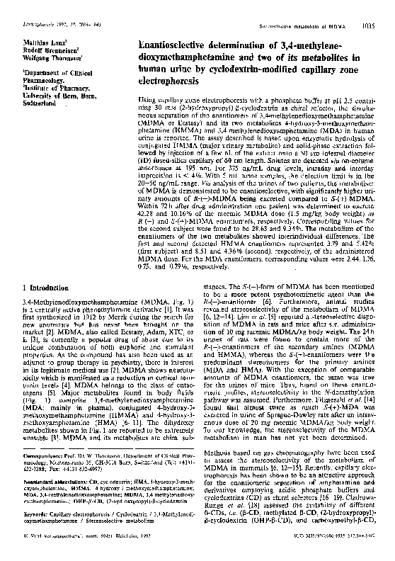 (PDF) Enantioselective determination of 3,4-methylene ...