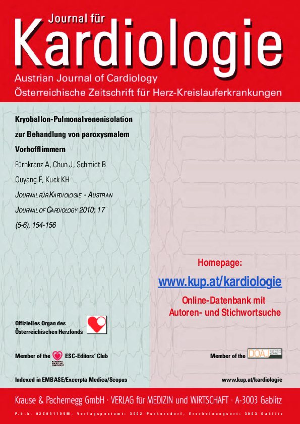 (PDF) Kryoballon-Pulmonalvenenisolation zur Behandlung von paroxysmalem ...