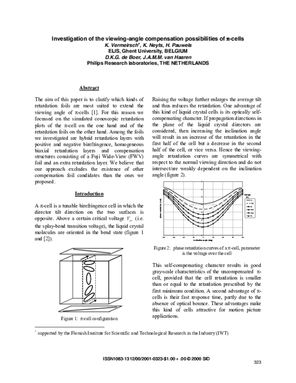 (PDF) Investigation of the viewing-angle compensation possibilities of ...