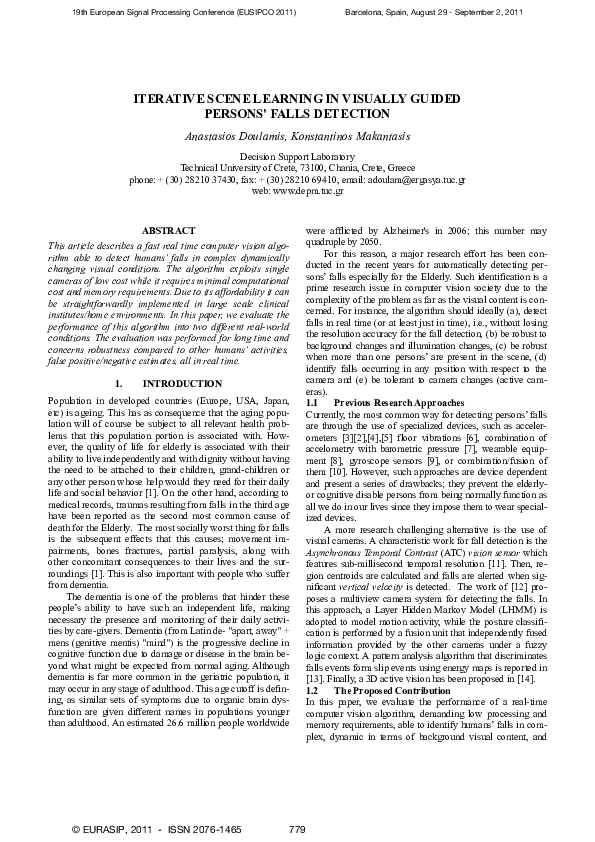 (PDF) ITERATIVE SCENE LEARNING IN VISUALLY GUIDED PERSONS'FALLS ...