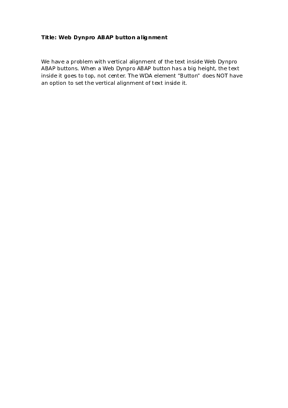 Doc Title Web Dynpro Abap Button Alignment