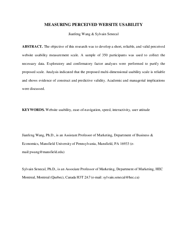 (PDF) MEASURING PERCEIVED WEBSITE USABILITY MEASURING PERCEIVED WEBSITE ...