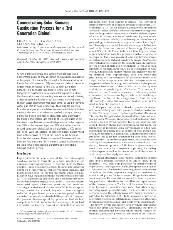 (PDF) Concentrating-Solar Biomass Gasification Process for a 3rd ...