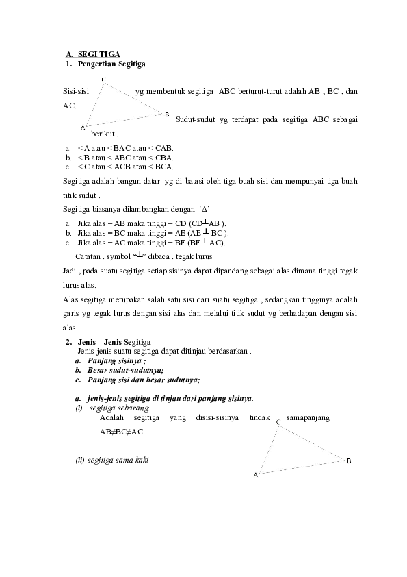 (DOC) SEGITIGA Dan SEGI EMPAT Matematika Kelas VII Konsep Dan Aplikasinya