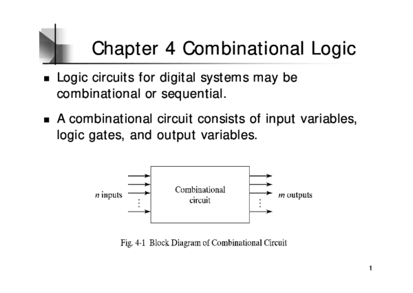 (PDF) Chapter 4 Combinational Logic