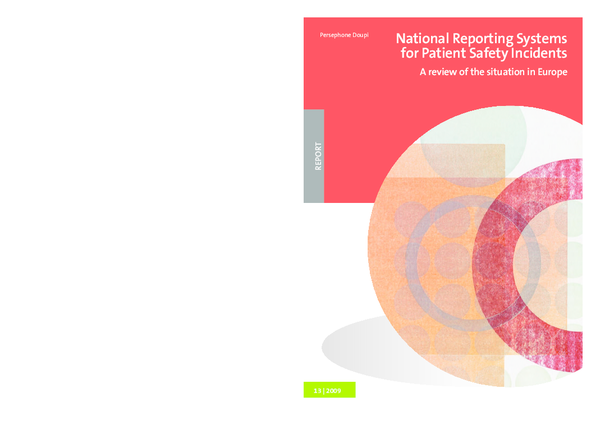 (PDF) National Reporting Systems for Patient Safety Incidents A review ...