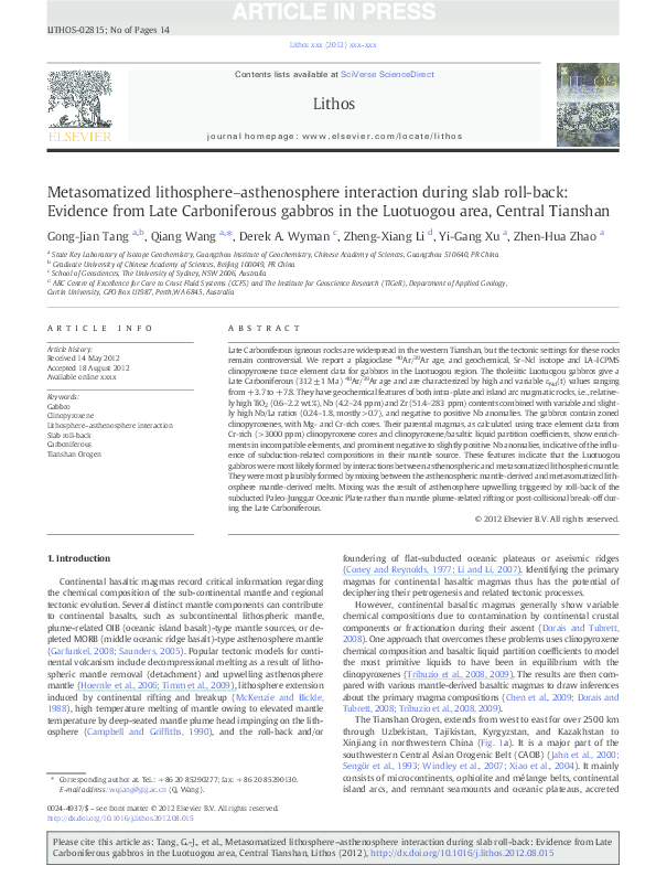 (PDF) Recycling oceanic crust for continental crustal growth: Sr–Nd–Hf ...