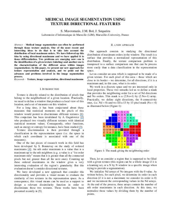 (PDF) Medical image segmentation using texture directional features