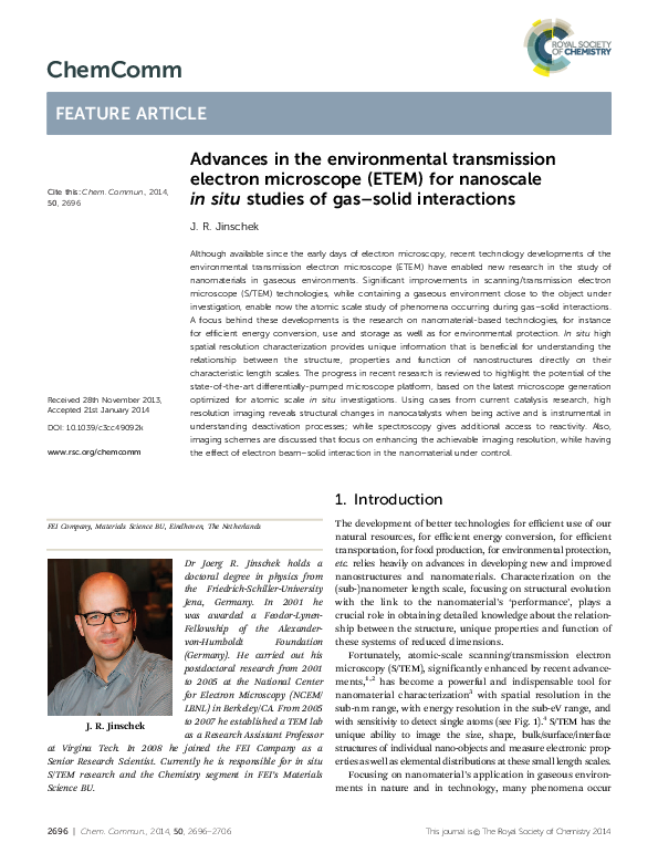 (PDF) In-situ Open Cell TEM/STEM Environmental Study of Iron Oxides ...