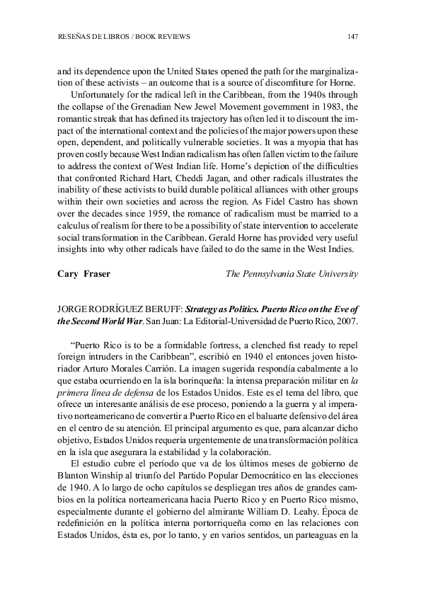 (PDF) Jorge Rodríguez Beruff, Strategy as politics. Puerto Rico on the ...