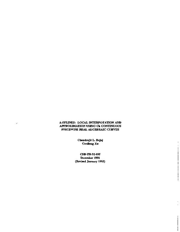 Pdf A Splines Local Interpolation And Approximation Using C
