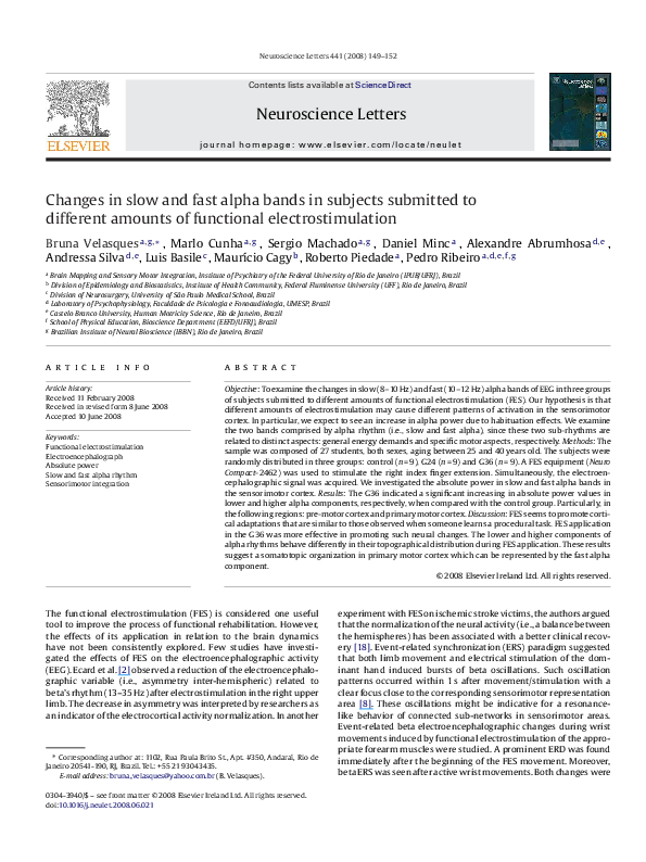 (PDF) Changes in slow and fast alpha bands in subjects submitted to ...