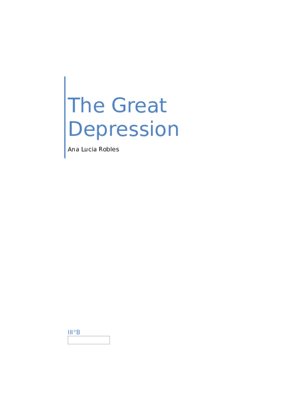 (DOC) Causes of de Great Depression and the impact on Peru