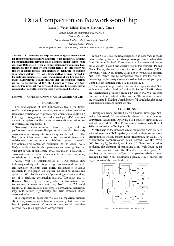 (PDF) Data Compaction on Networks-on-Chip