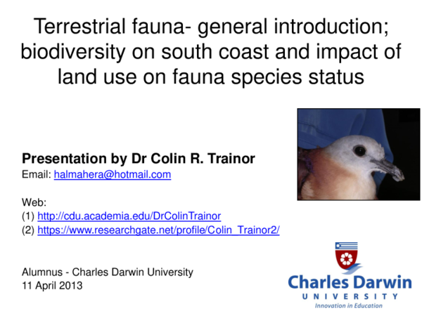 (PDF) Timor-Leste: Terrestrial fauna - general introduction ...