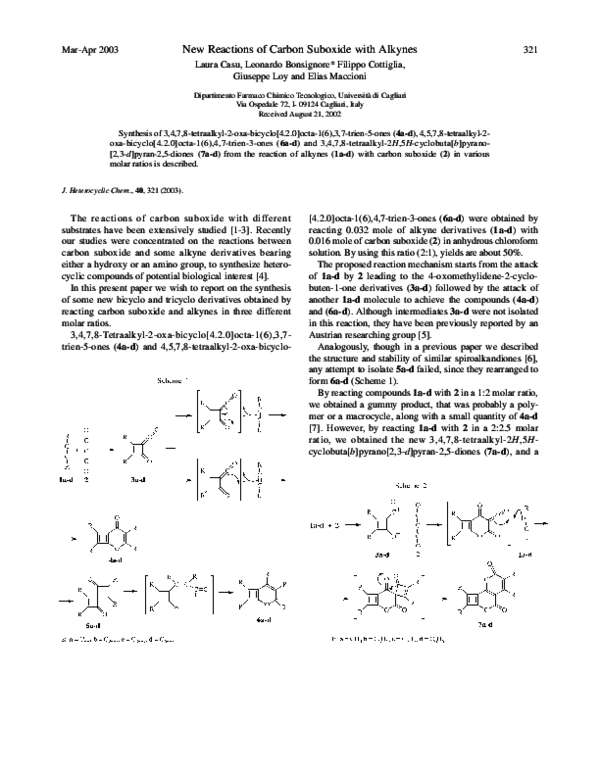 (PDF) New reactions of carbon suboxide with alkynes