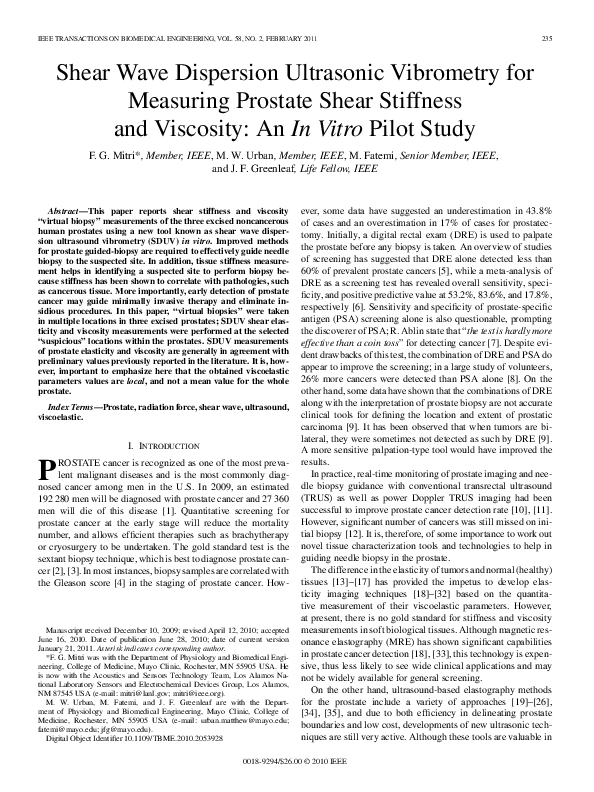 (PDF) Shear Wave Dispersion Ultrasonic Vibrometry for Measuring ...