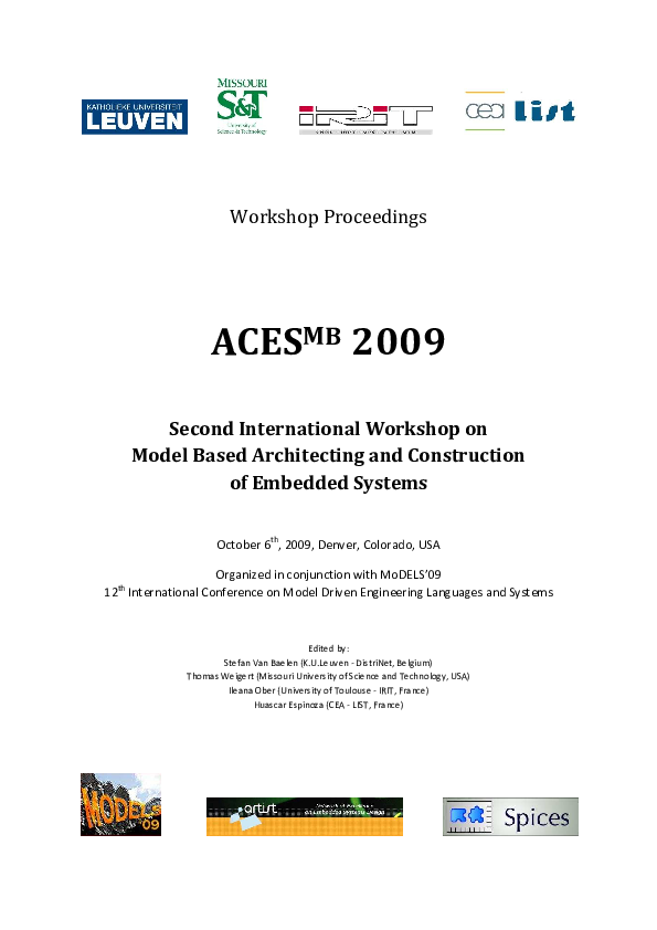 Pdf Model Based Codesign Of Critical Embedded Systems