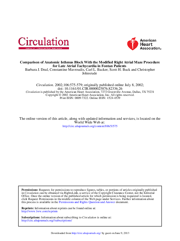 (PDF) Comparison of Anatomic Isthmus Block With the Modified Right ...
