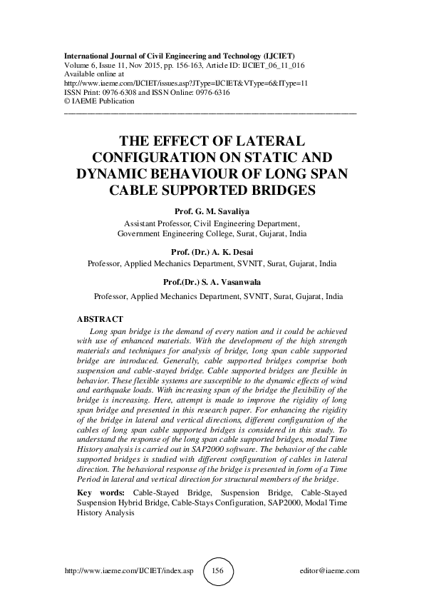 Pdf The Effect Of Lateral Configuration On Static And Dynamic