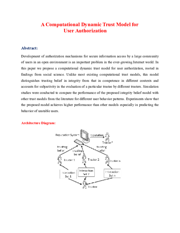 (DOC) Dynamic Trust Model for User Authorization