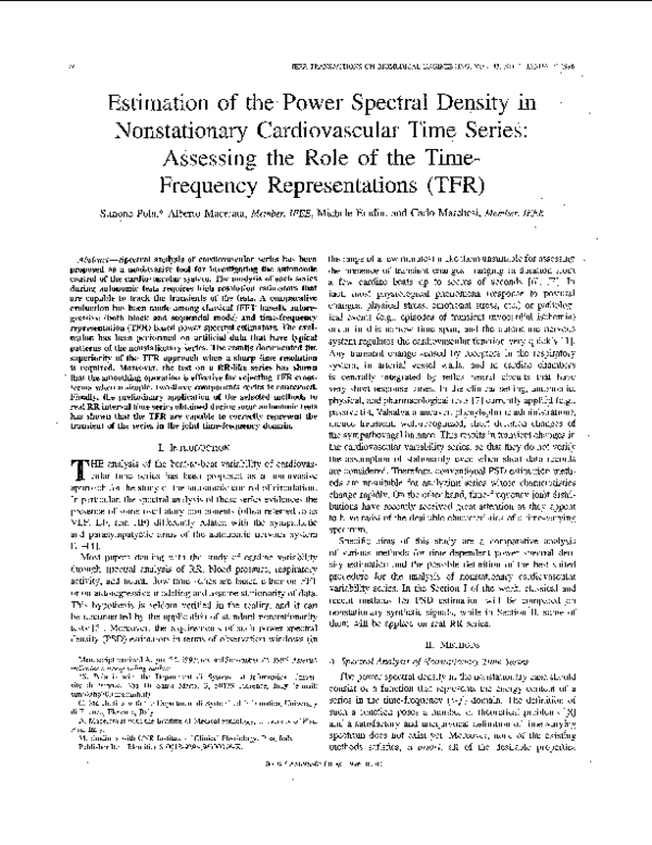 Pdf Estimation Of The Power Spectral Density In Nonstationary