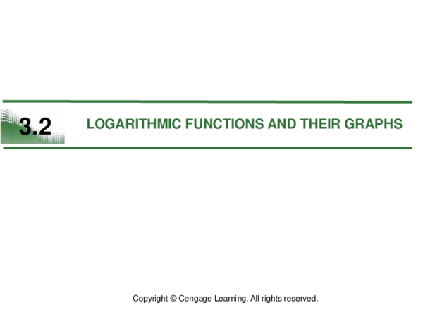 (PDF) 3.2 LOGARITHMIC FUNCTIONS AND THEIR GRAPHS
