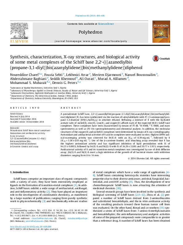 (PDF) Synthesis, Characterization, X-ray Structures, and Solution Studies of Nickel(II ...