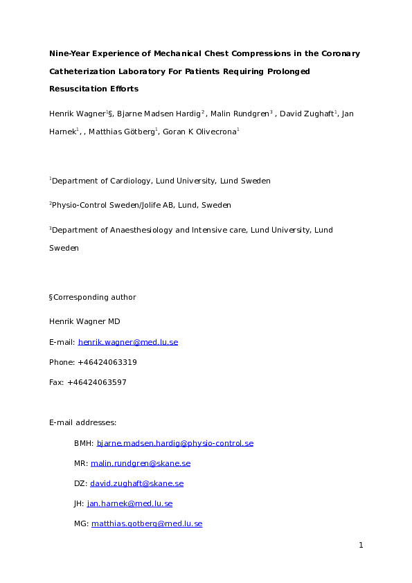(DOC) Prolonged resuscitation in the cath-lab and long term follow-up