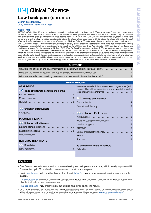 (PDF) Low back pain (chronic)