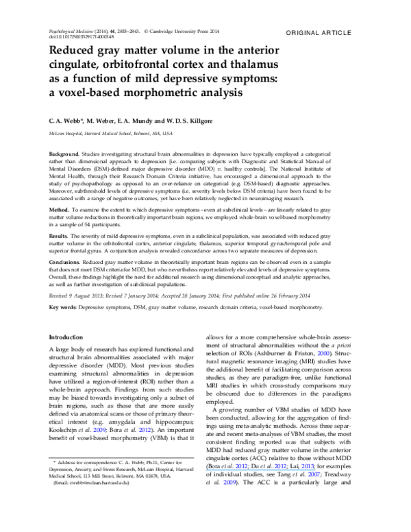 (PDF) 2014 (PM) CAW WDK ACC Depression