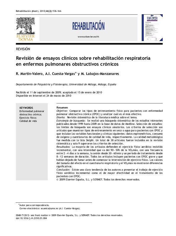 (PDF) Revisión de ensayos clínicos sobre rehabilitación respiratoria en enfermos pulmonares ...